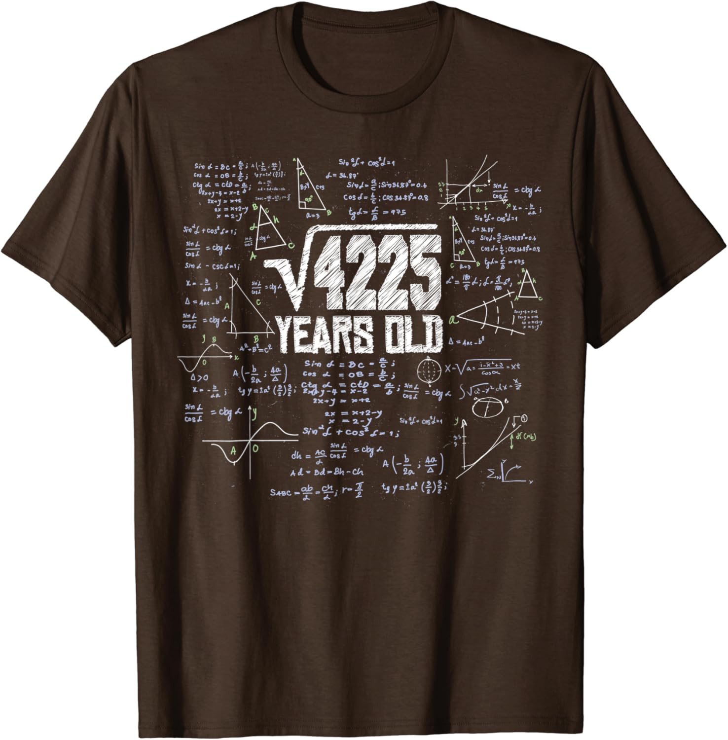 Square Root Of 4225 Years Old For Math Nerd 65th Birthday T Shirt square-root-of-4225-years-old-for-math-nerd-65th-birthday-t-shirt